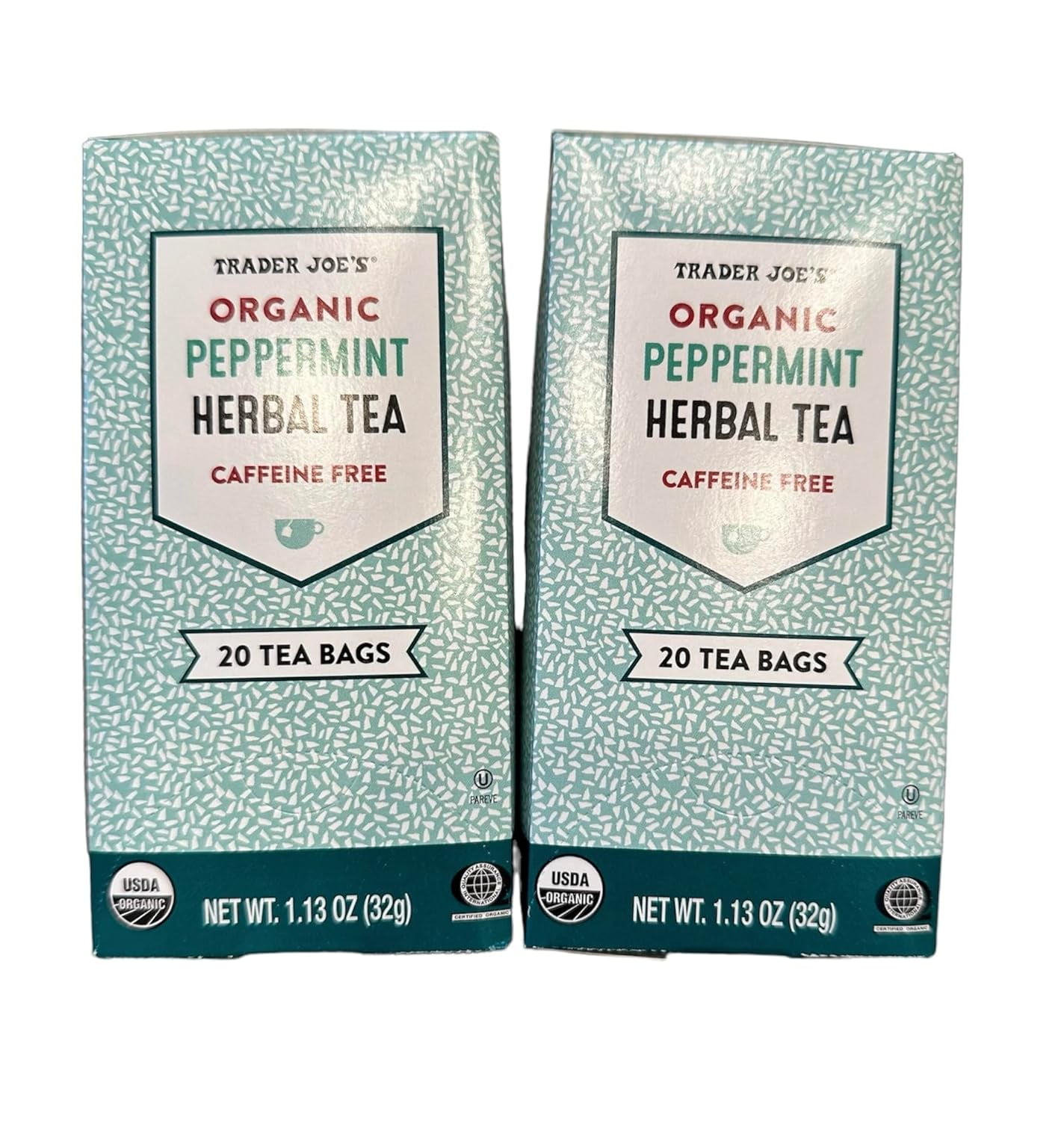 Peppermint Tea TWO PACK -- 40 Tea Bags -- No Caffeine - Walmart.com