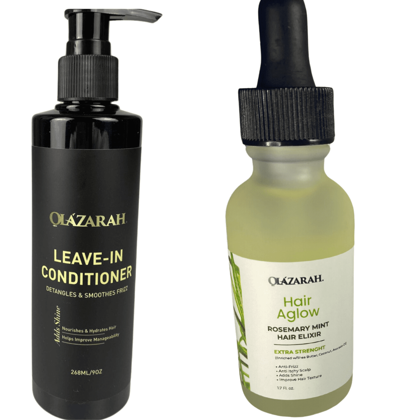 Peppermint & Tea Tree Leave-In Conditioner + Rosemary & Mint Hair Oil ...