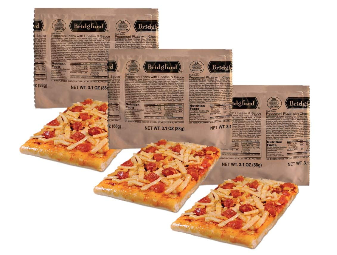 Pepperoni And Cheese Pizza MRE 3 Pack - Bridgford MRE Meal Ready To Eat ...