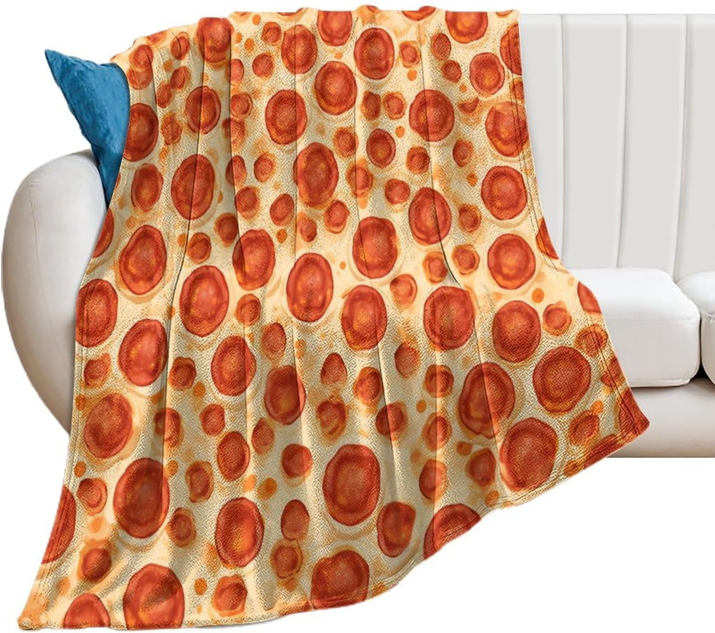 Pepperoni Cheese Pizza Throw Blanket for Couch Bed Sofa 30"x40" Funny ...