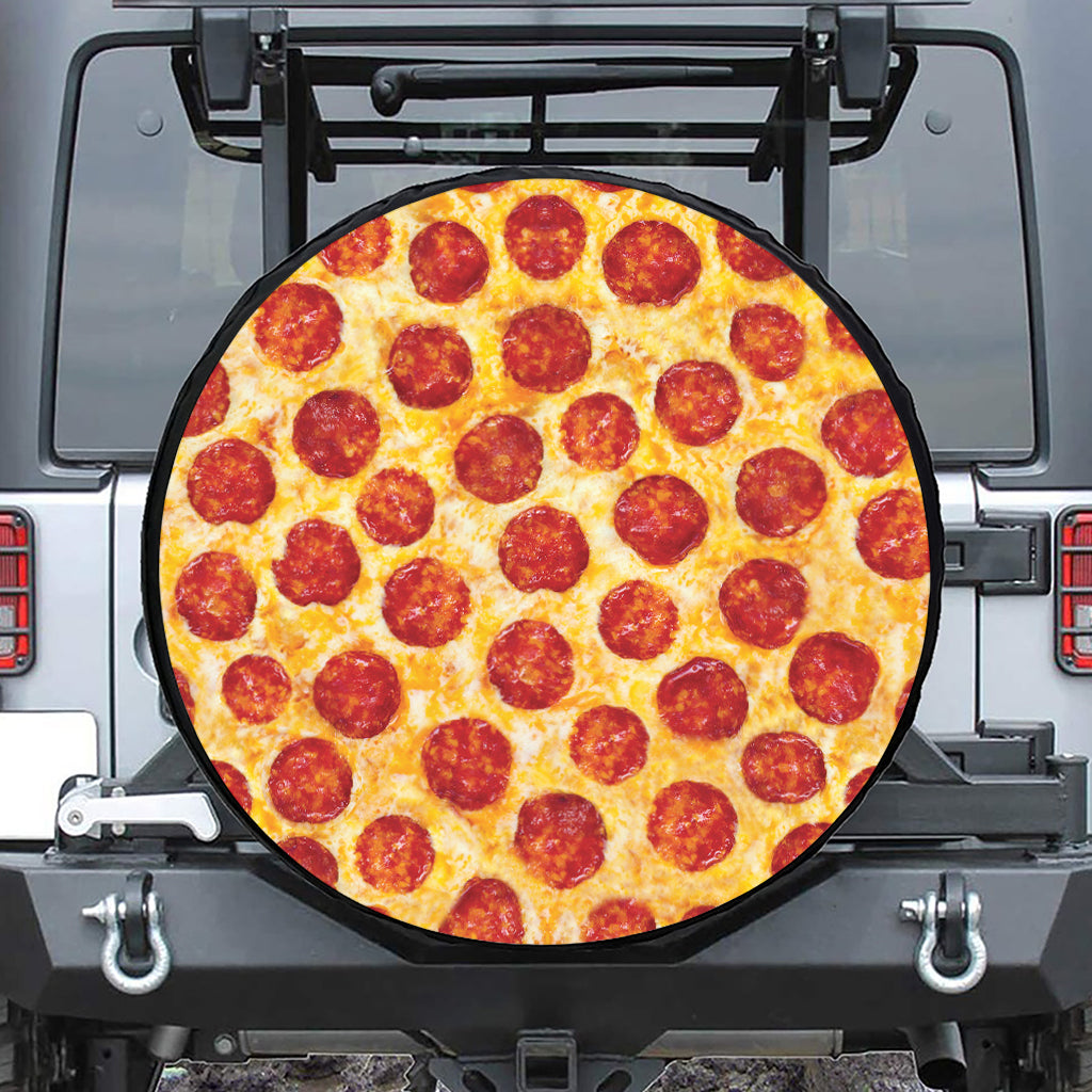 Pepperoni Pizza Fabric Spare Tire Cover, Food Lover Tire Decor ...