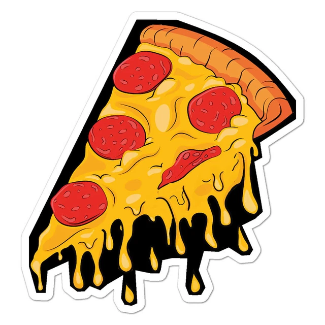 Pepperoni Pizza Slice Sticker Indoor Outdoor Phone Decal Water Bottle ...