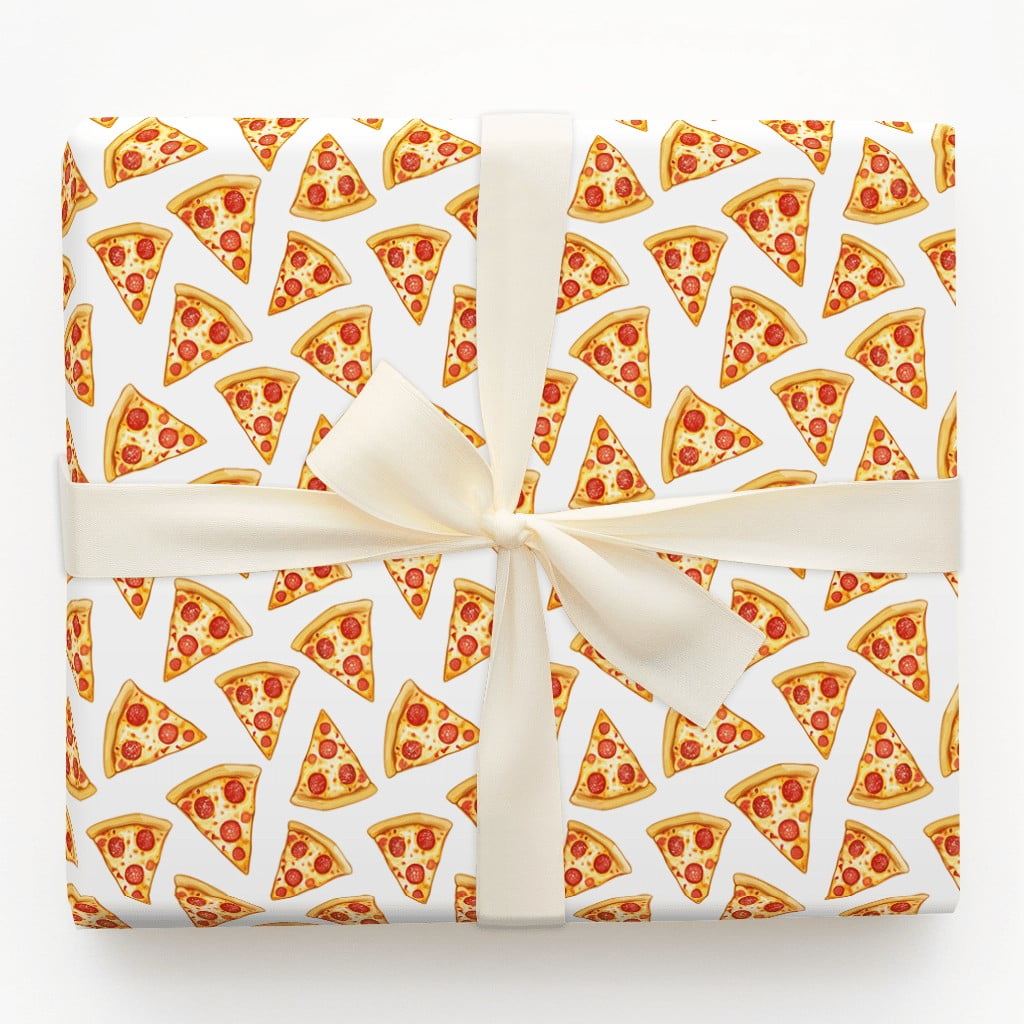 Pepperoni Pizza Slices Pattern Gift Wrapping Paper - Walmart.com