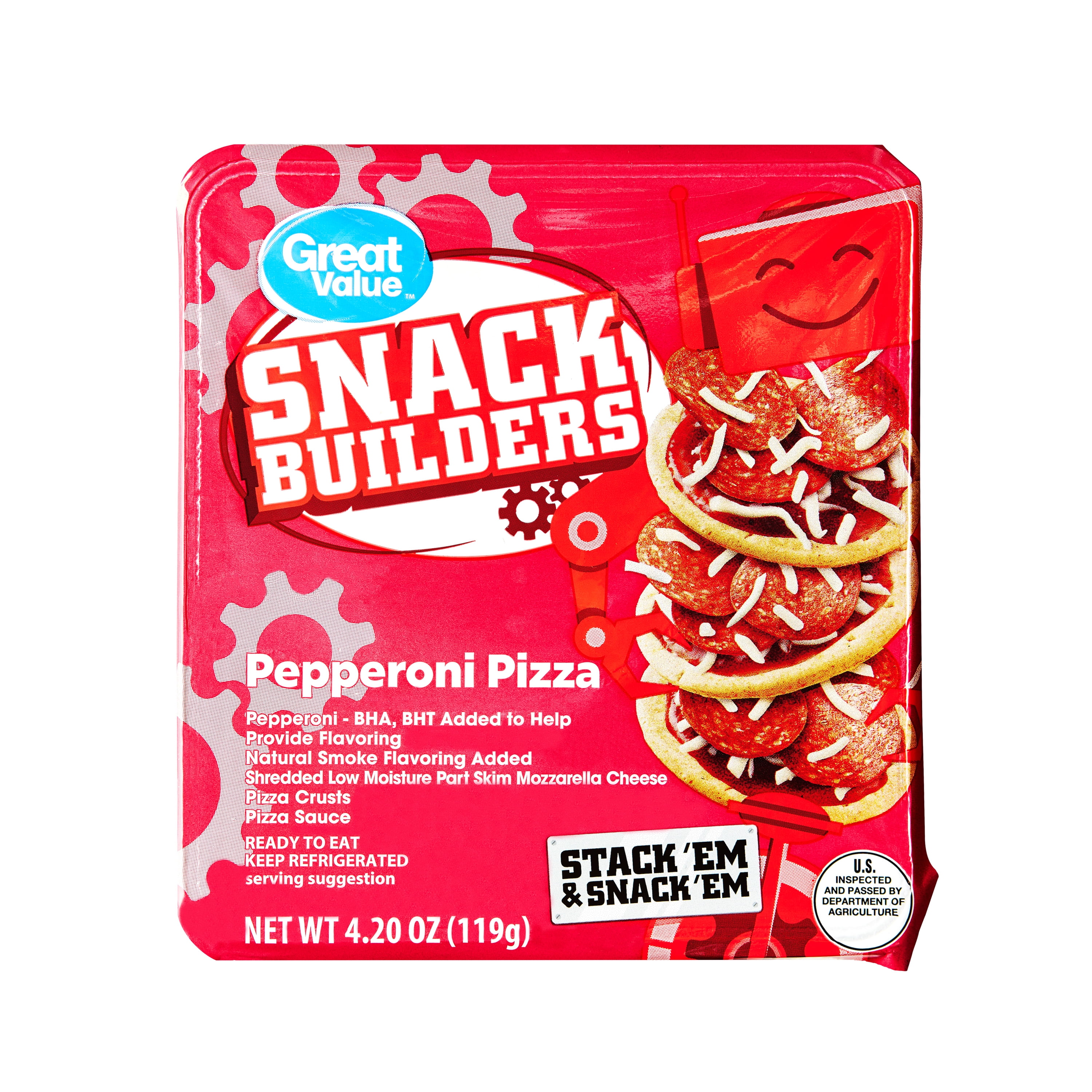 Great Value Pepperoni Pizza Snack Builders, 4.20 oz - Walmart.com