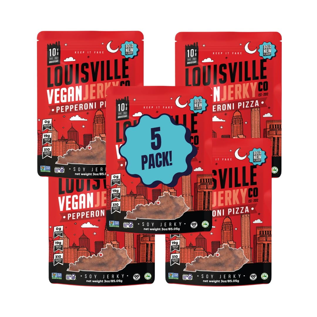 - Pepperoni Pizza Vegan And Vegetarian Friendly Meat - Lip-Smacking Jerky - Gluten-Free High ...