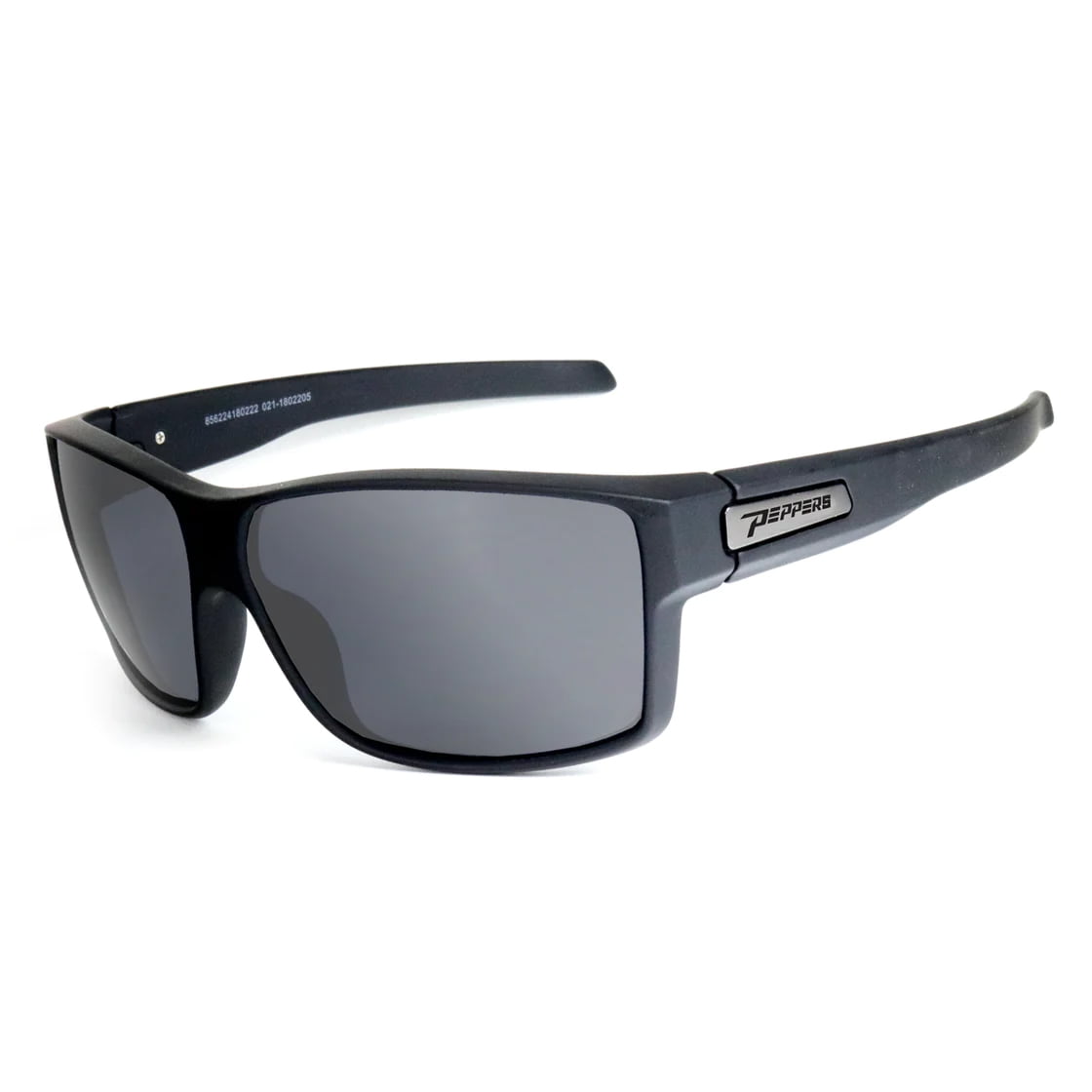 Peppers Gambler Matte Black with Smoke Polarized Lens Sunglasses ...