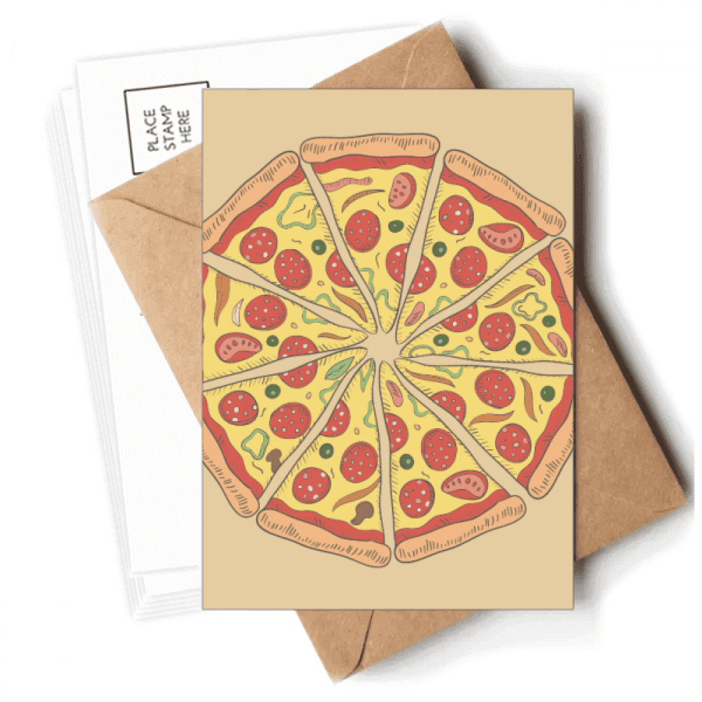 Peppers Pizza Italy Tomato Foods Postcards Envelopes Blank Note Cards ...
