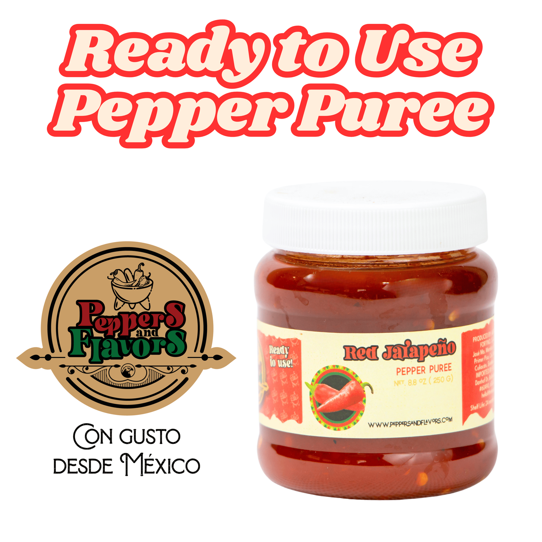 Peppers and Flavors Red Jalapeno Pepper 4-Pack! Ready-to-Use Pepper ...