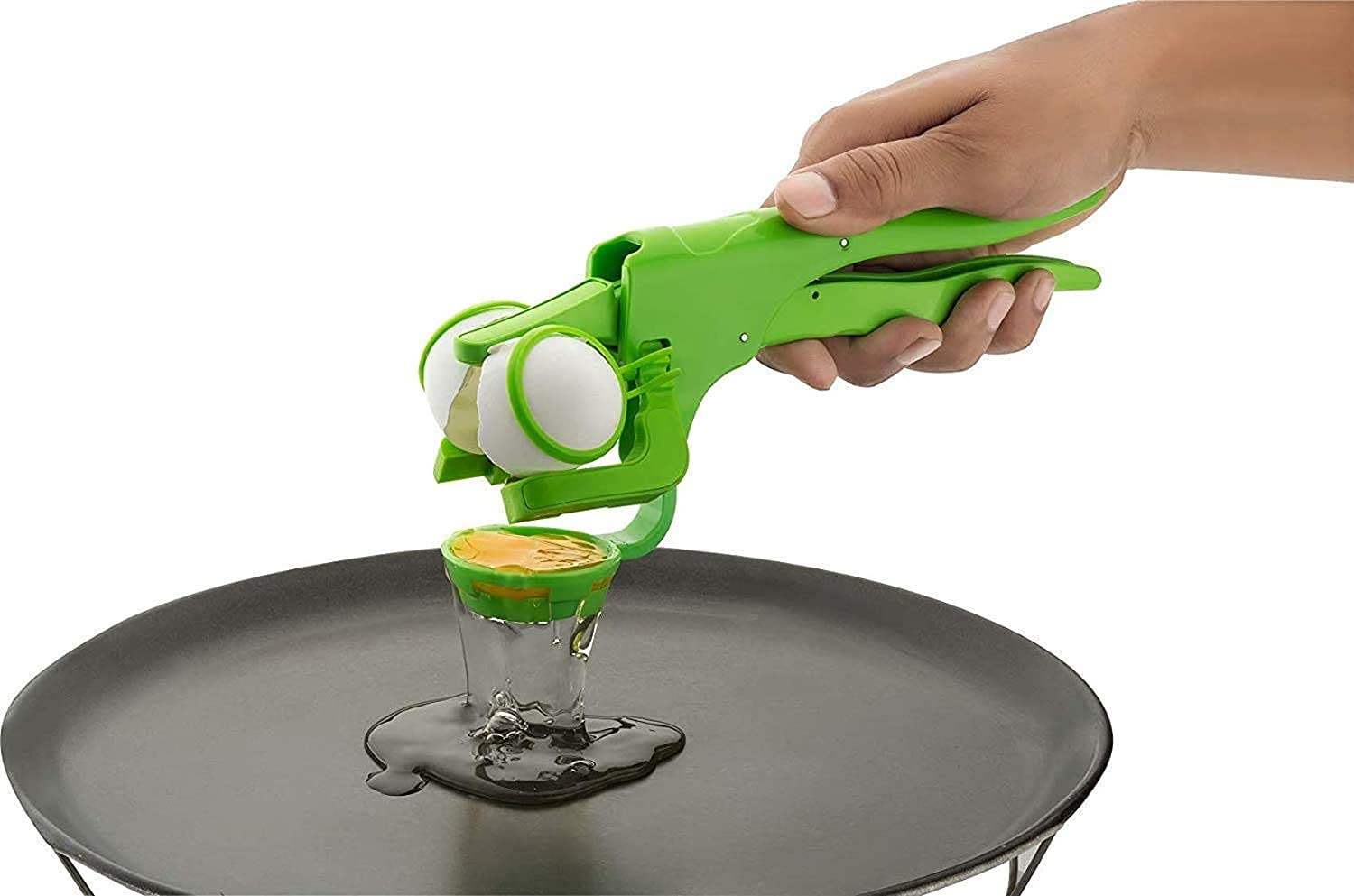 Pepploc Plastic Hand Held Egg Breaker Unique Cracker Design Opener with ...