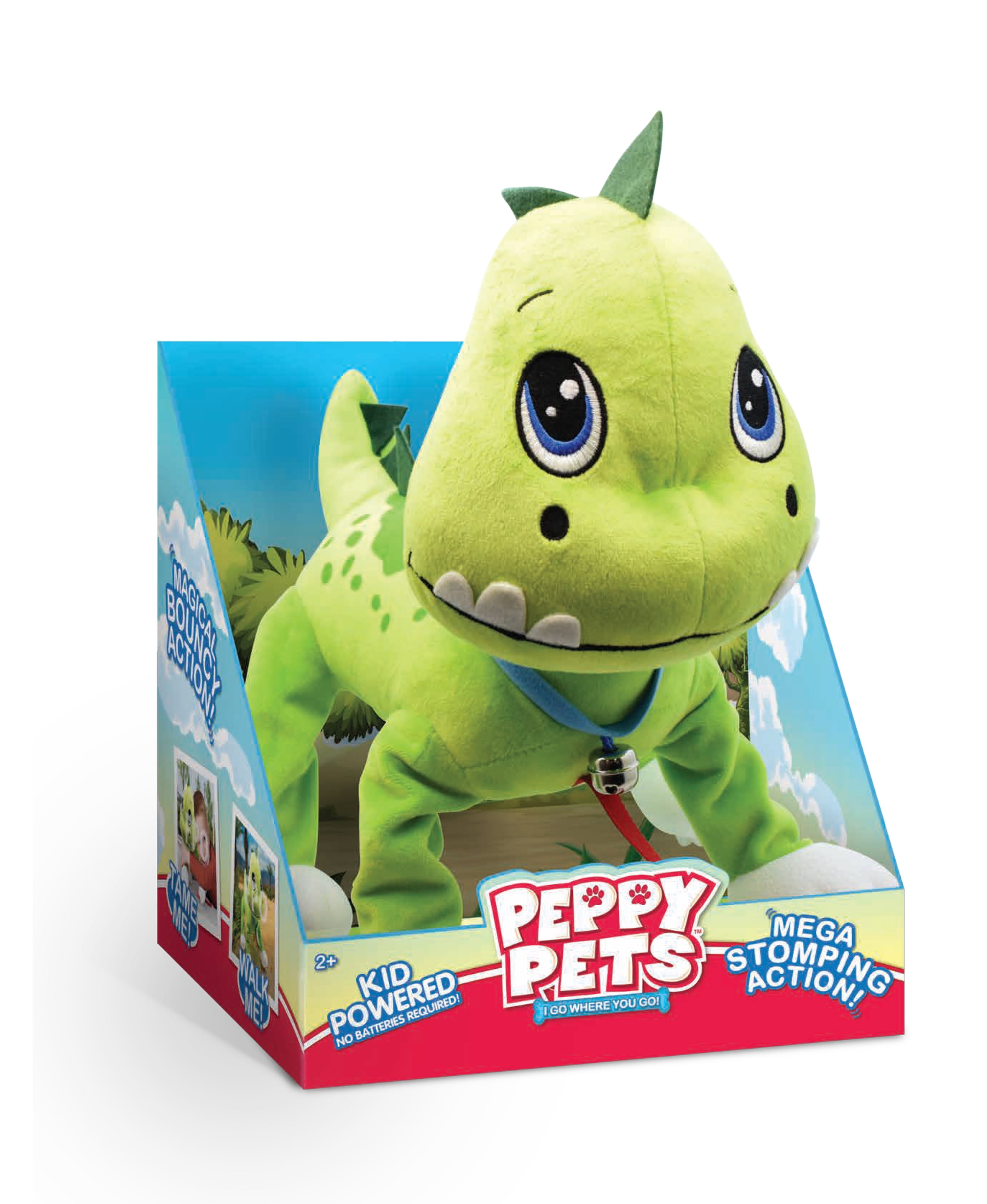Peppy Pets Soft and Lively 11" Walking Dinosaur, With Leash - Walmart.com