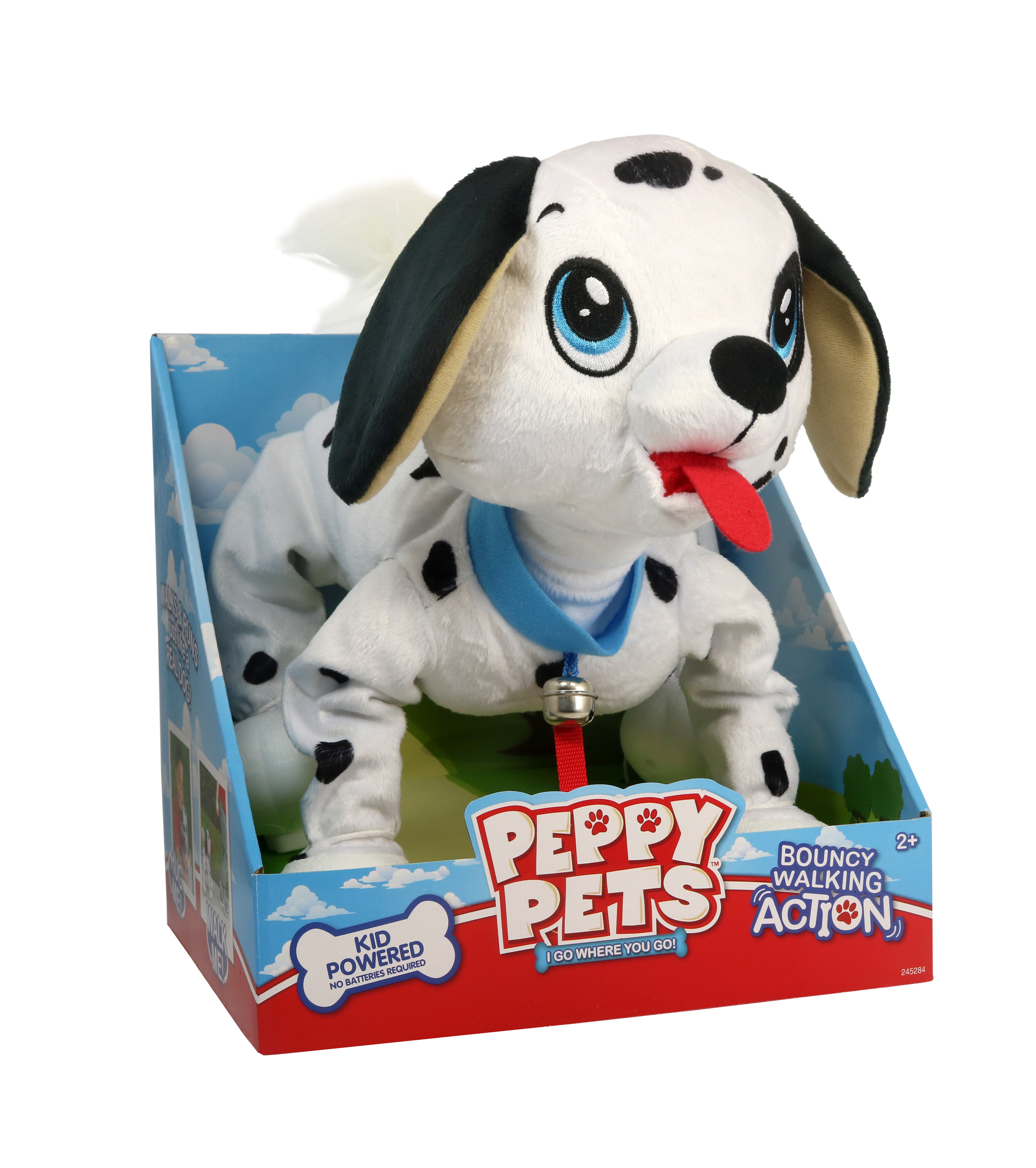Peppy Pets Soft and Lively Dalmatian 11" Walking Puppy, with Leash ...