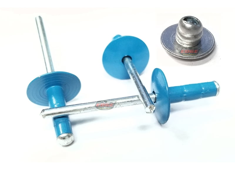 Pepsi-Blue 3/16" Pop Rivet Large Head Aluminum Steel Mandrel Multi Grip ...
