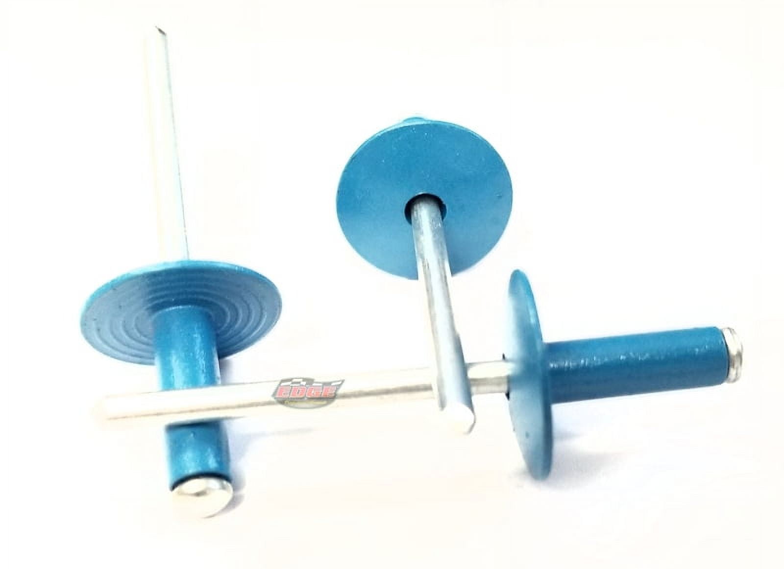 Pepsi-Blue 3/16" Rivet Large Flange Aluminum Head Steel Mandrel Blind ...