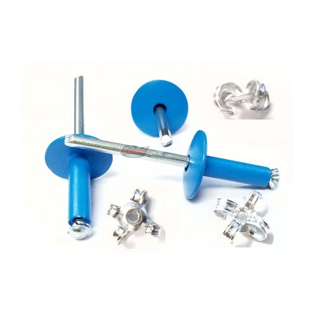 Pepsi Blue 3/16" Rivet Large Head Exploding Banana Peel Aluminum Pop ...