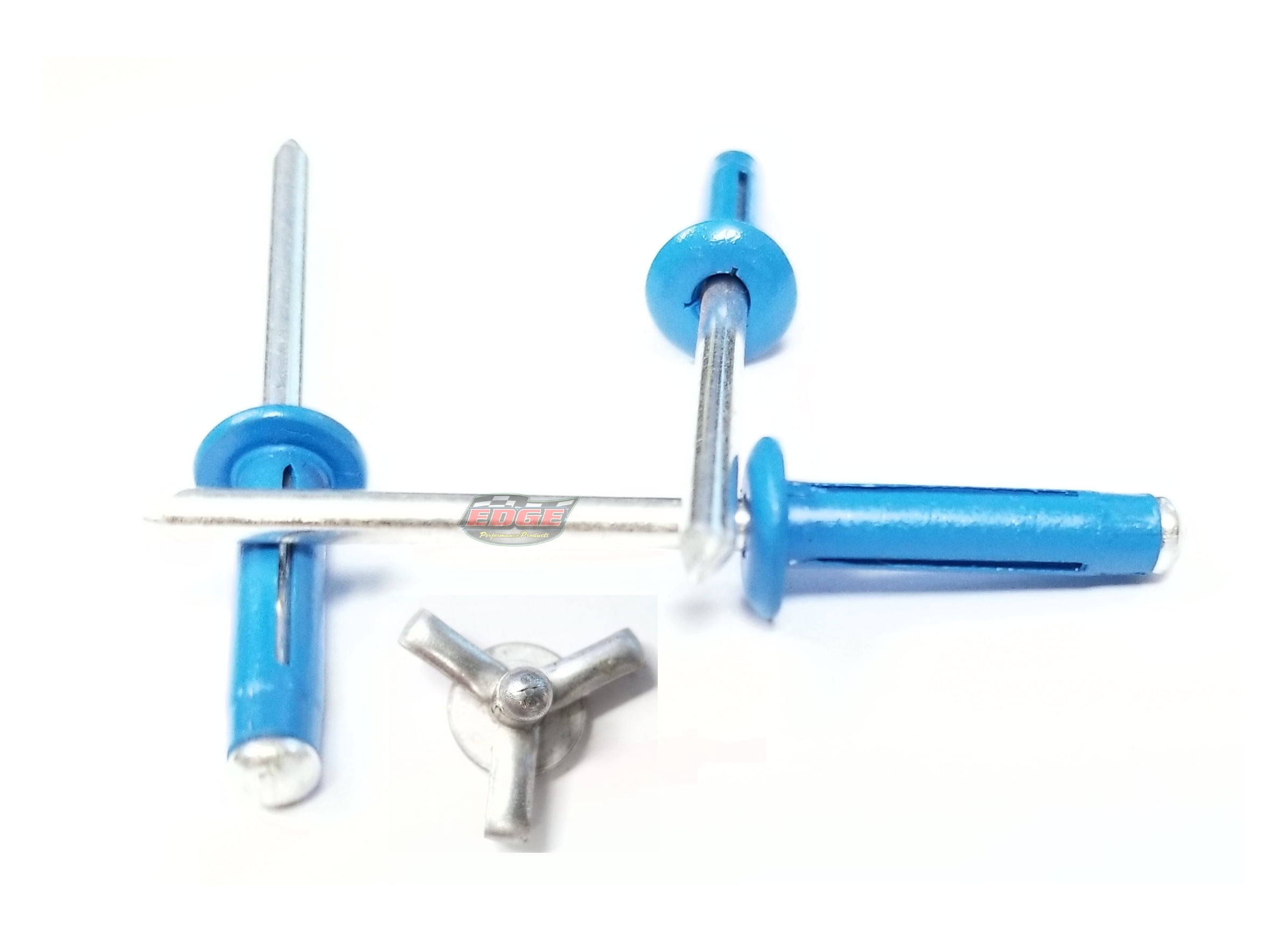 Pepsi Blue Pop Rivets 3/16" Tri-Fold Small Aluminum Head Steel Mandrel ...