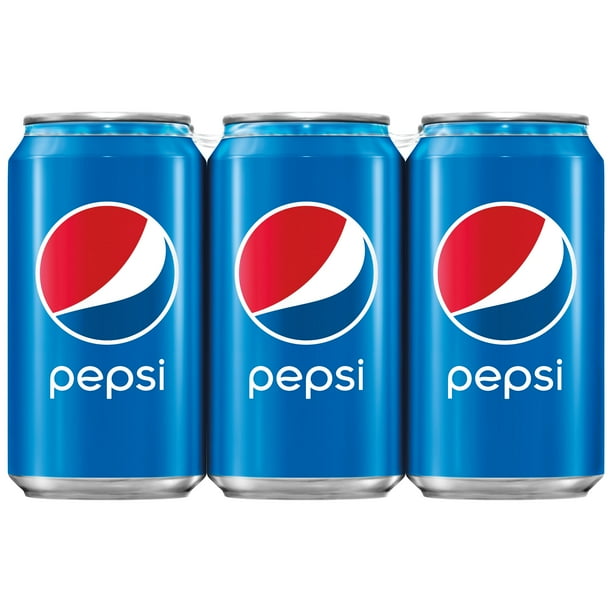 Pepsi Cola, 12 Fl Oz, 6 Pack Cans - Walmart.com