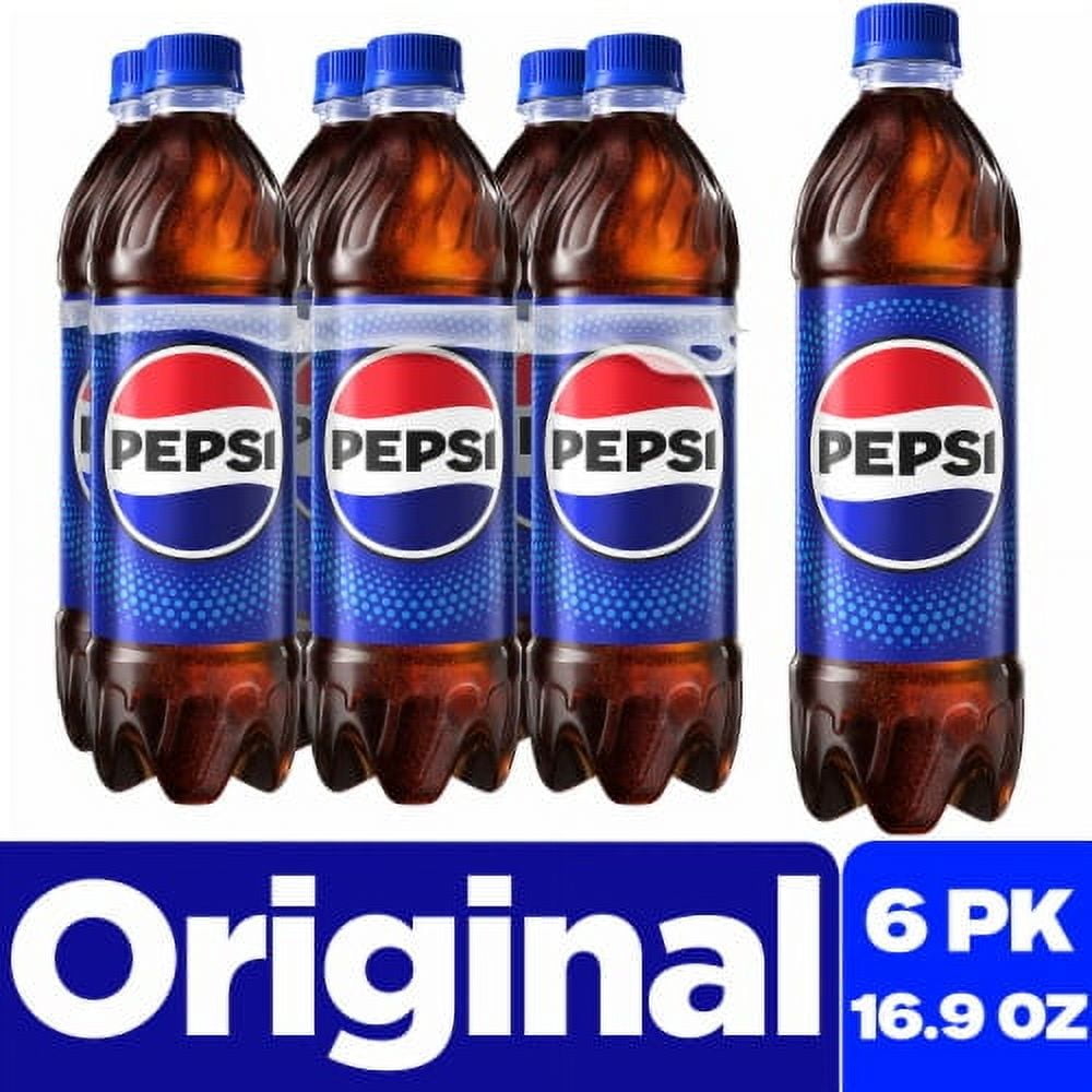 Pepsi Cola Soda Bottles 6 pk / 16.9 fl oz - Walmart.com