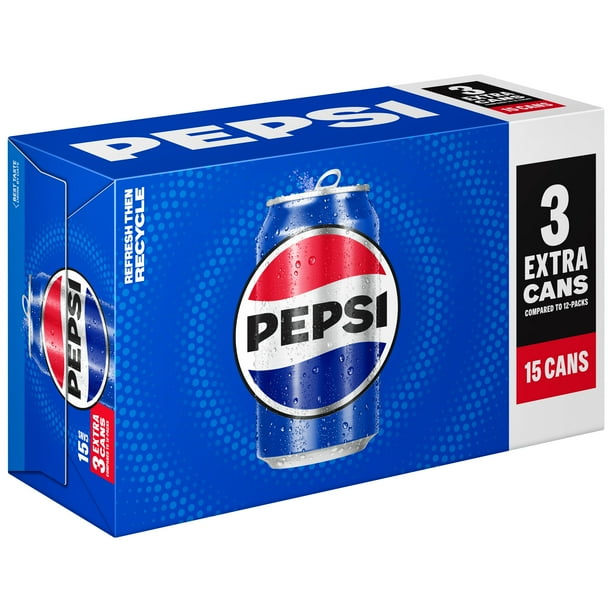 Pepsi Cola Soda, 12 Fl. Oz., 15 Count - Walmart Business Supplies