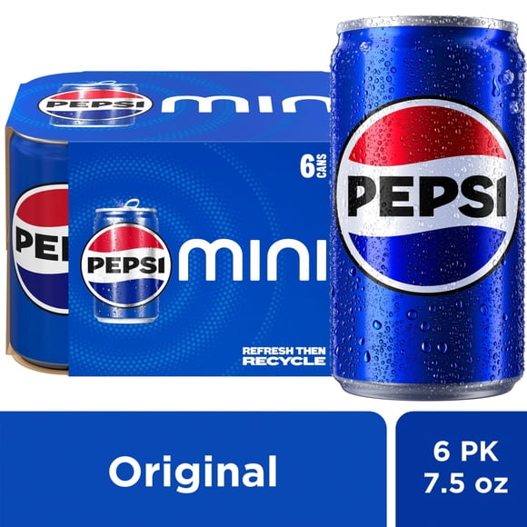 Pepsi Mini Cans in Soda Pop - Walmart.com