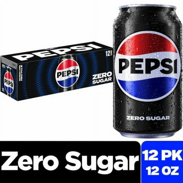 Pepsi Cola Zero Sugar Soda Cans 12 pk / 12 fl oz. - Walmart Business ...