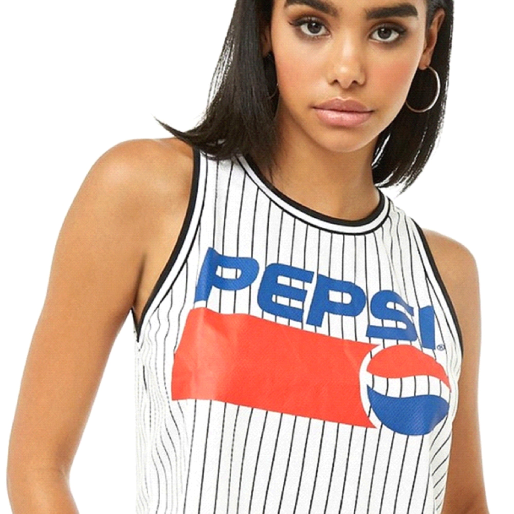 Pepsi Jersey Junior Women's Crop Tank Top (Medium) - Walmart.com