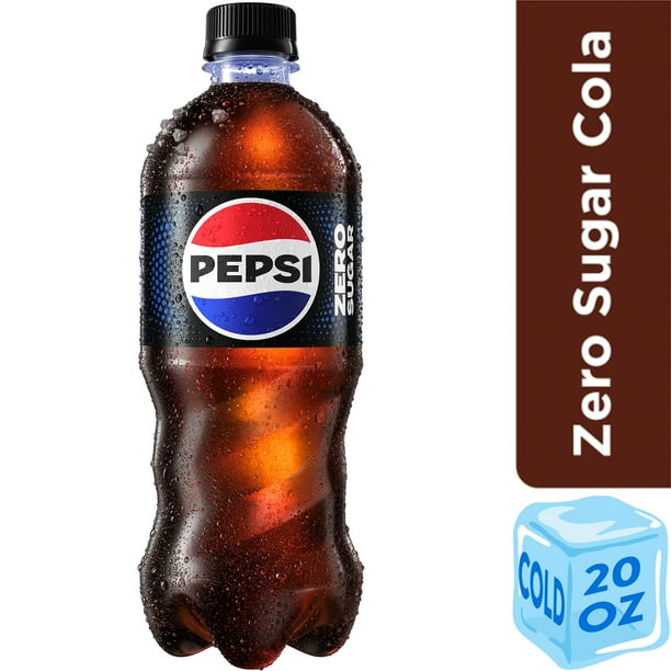 Pepsi Cola Zero Sugar Soda Pop 20 Fl Oz Bottle Allergens Not