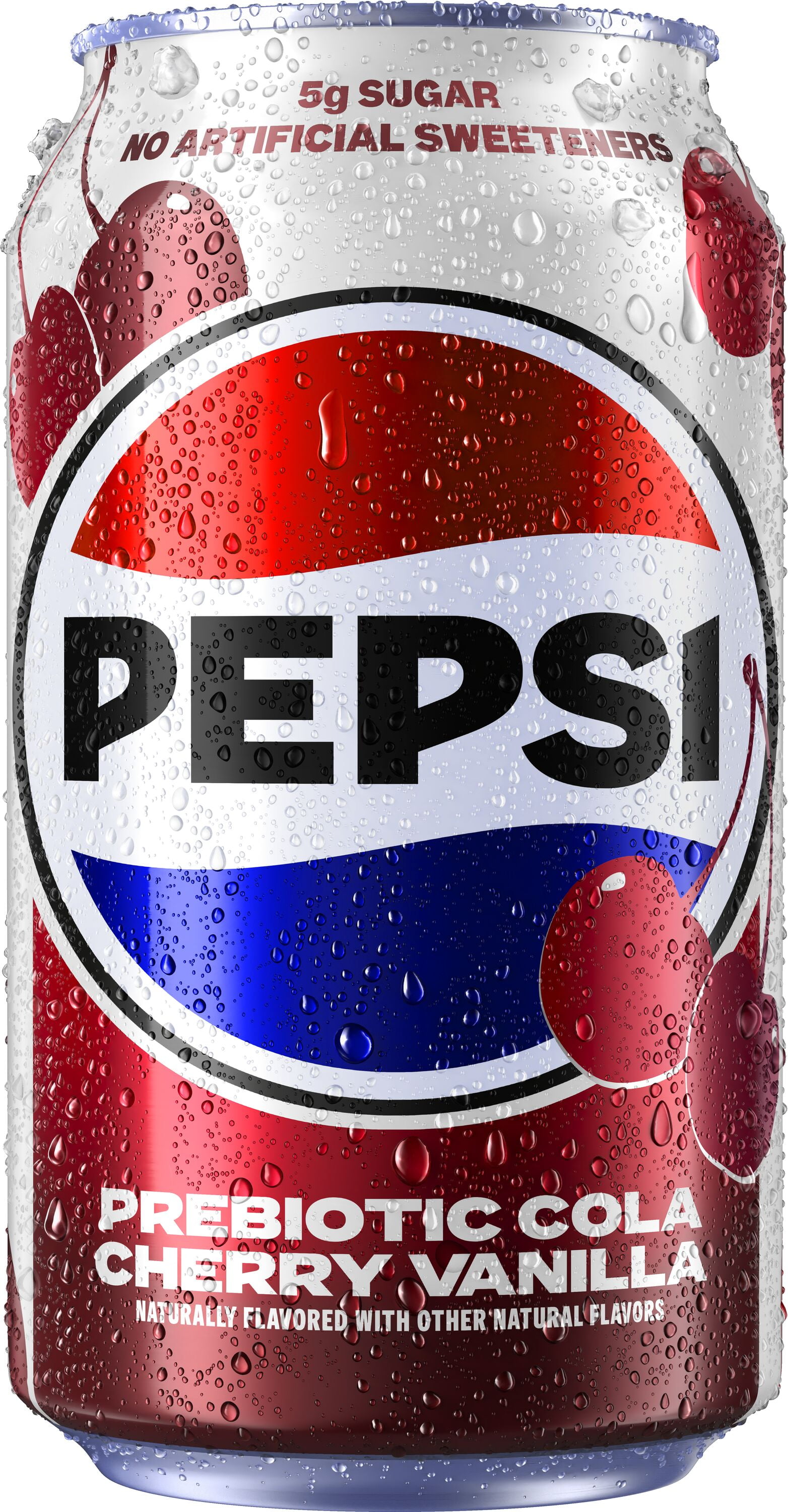 Pepsi Prebiotic Cola Soda Pop, Cherry Vanilla, 12 fl oz, 1 count can ...