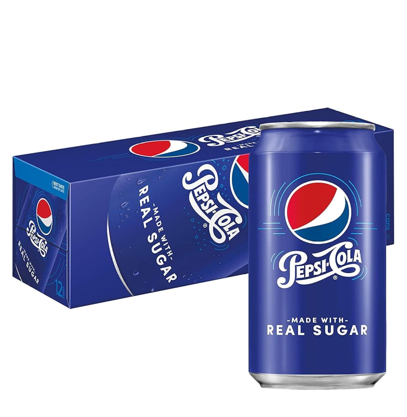 saney Pepsi Real Sugar, Original Cola, 12oz Cans Pack of 24 - Walmart.com