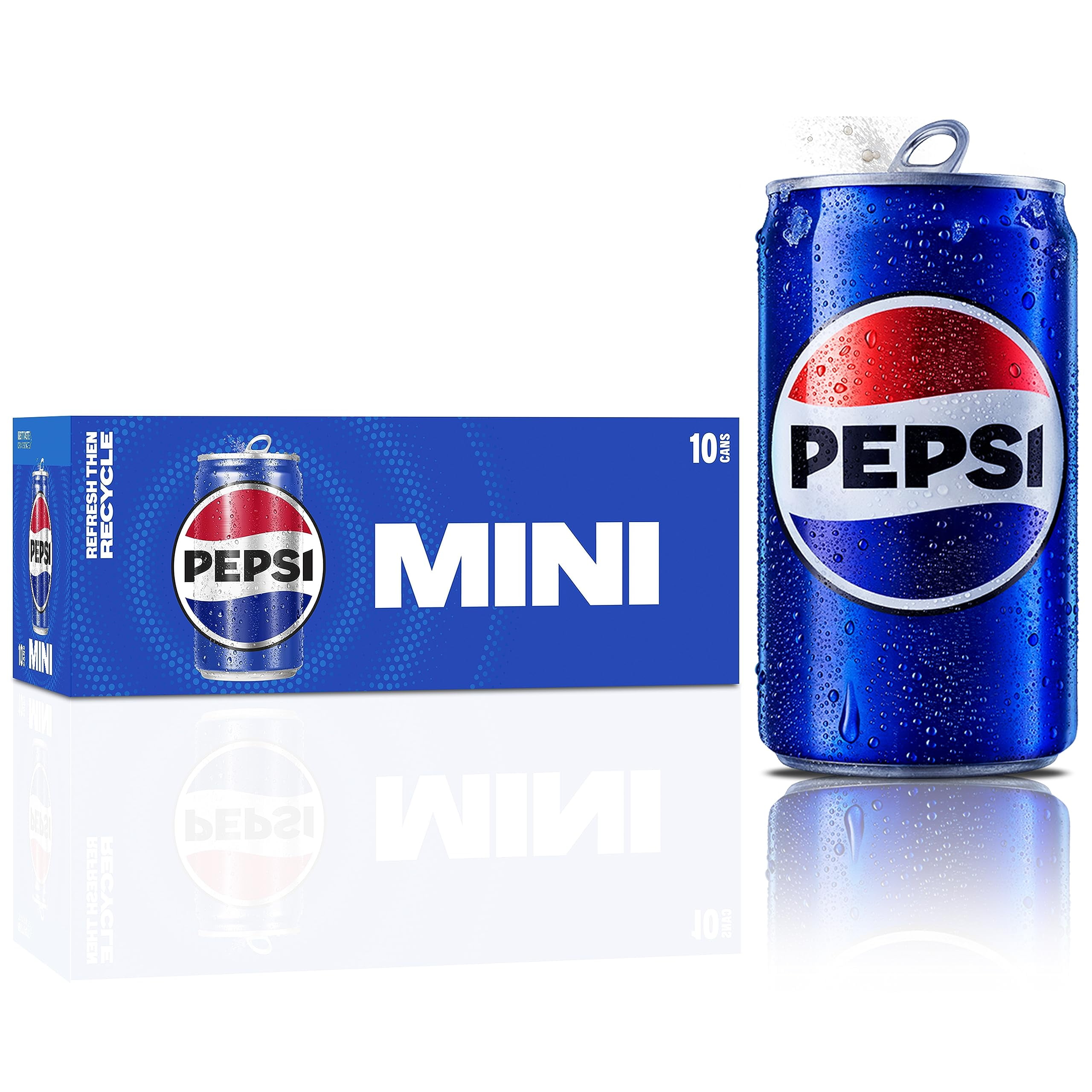 Pepsi Cola Soda Pop, 7.5oz Mini Cans (10 Pack) - Walmart Business Supplies