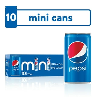 Pepsi Soda, 7.5 Ounce Mini Cans, 10 Pack - Walmart.com