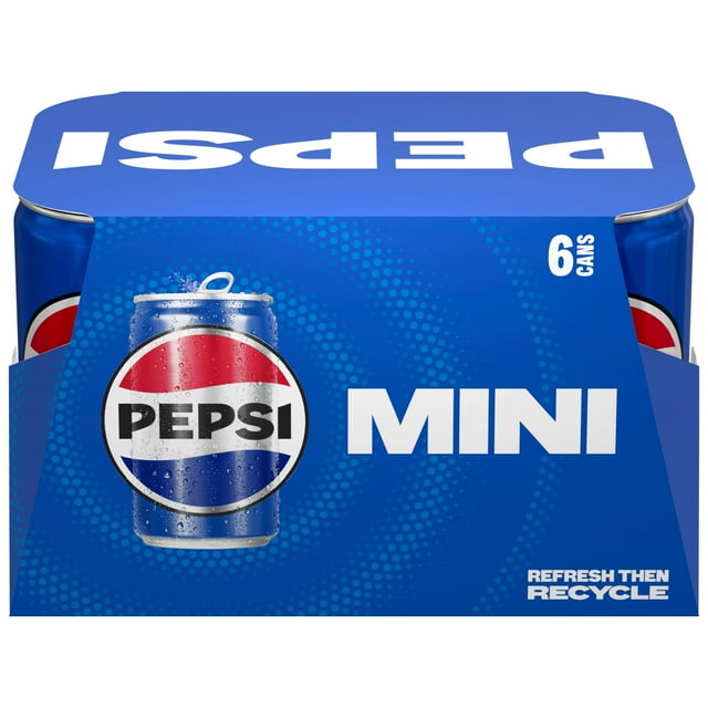 Pepsi Soda Pop Cola 7.5 fl oz 6 Pack, Paperboard, Allergens Not ...