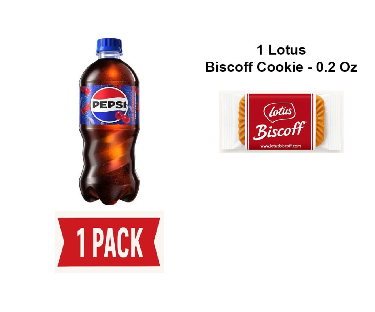 Pepsi Wild Cherry, 20 Fl Oz Bottle - Pack Of 1 & Lotus Biscoff Cookie ...
