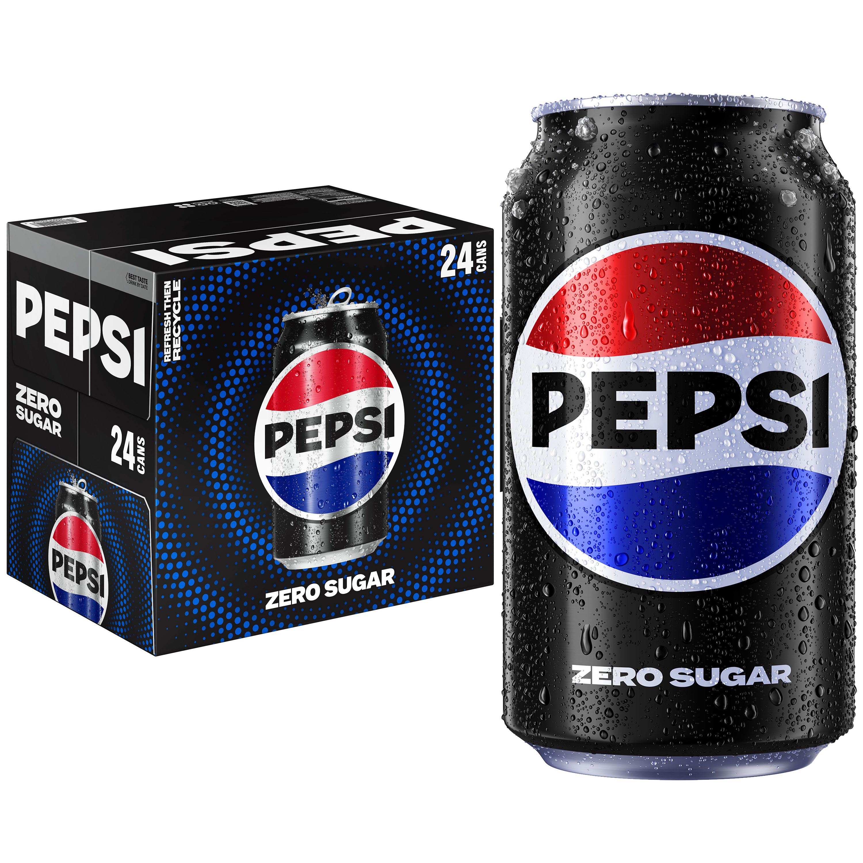 Pepsi Zero Sugar Calorie Free Soda Pop 12 Fl Oz 24 Pack Cans Pepsi Zero Sugar Calorie Free Soda Pop 12 Fl Oz 24 Pack Cans