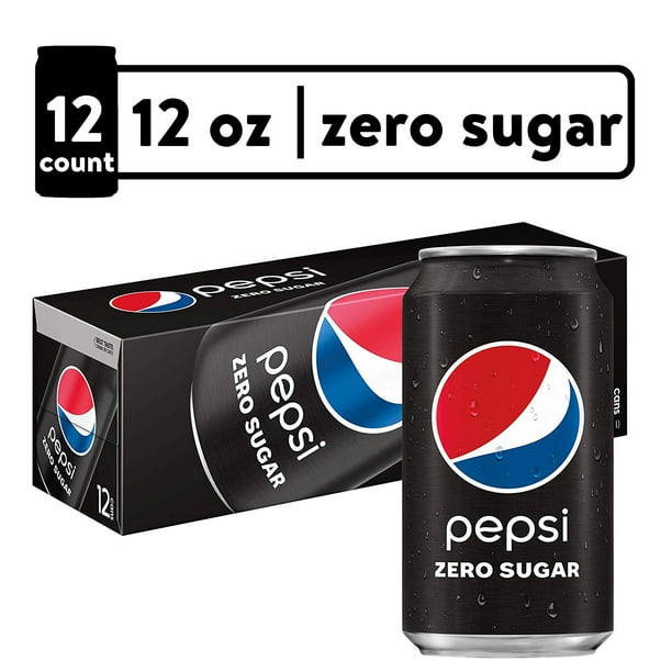 Pepsi Zero Sugar Soda Pop, 12 fl oz, 12 Pack Cans - Walmart.com