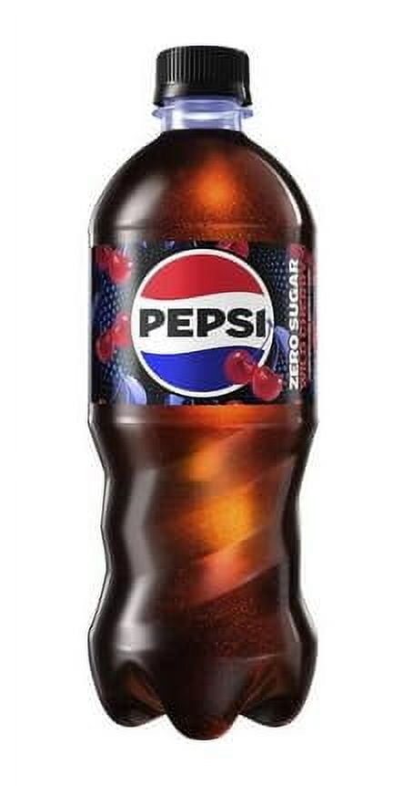 Pepsi Wild Cherry 20 Oz Bottles Pack of 24 with Bold Cherry Flavor ...