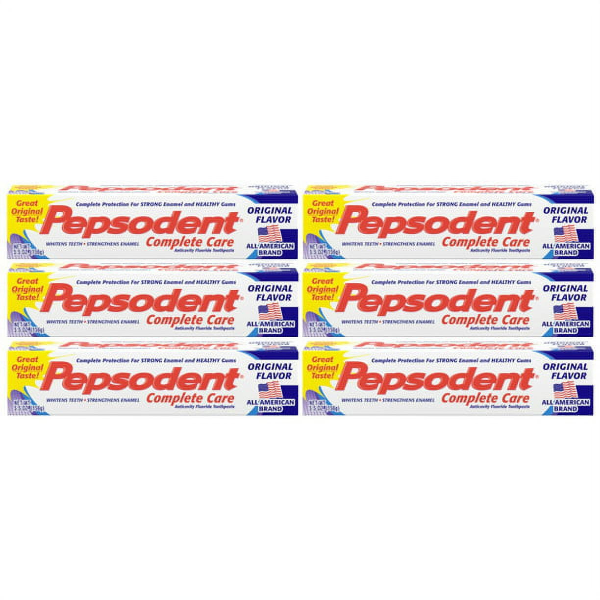 Pepsodent Complete Care Anticavity Fluoride Toothpaste 5.5 Oz (Pack of ...