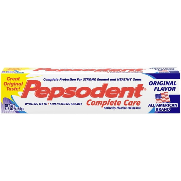 Pepsodent Complete Care Toothpaste, Original Flavor, 5.5 oz, Pack of 3 ...