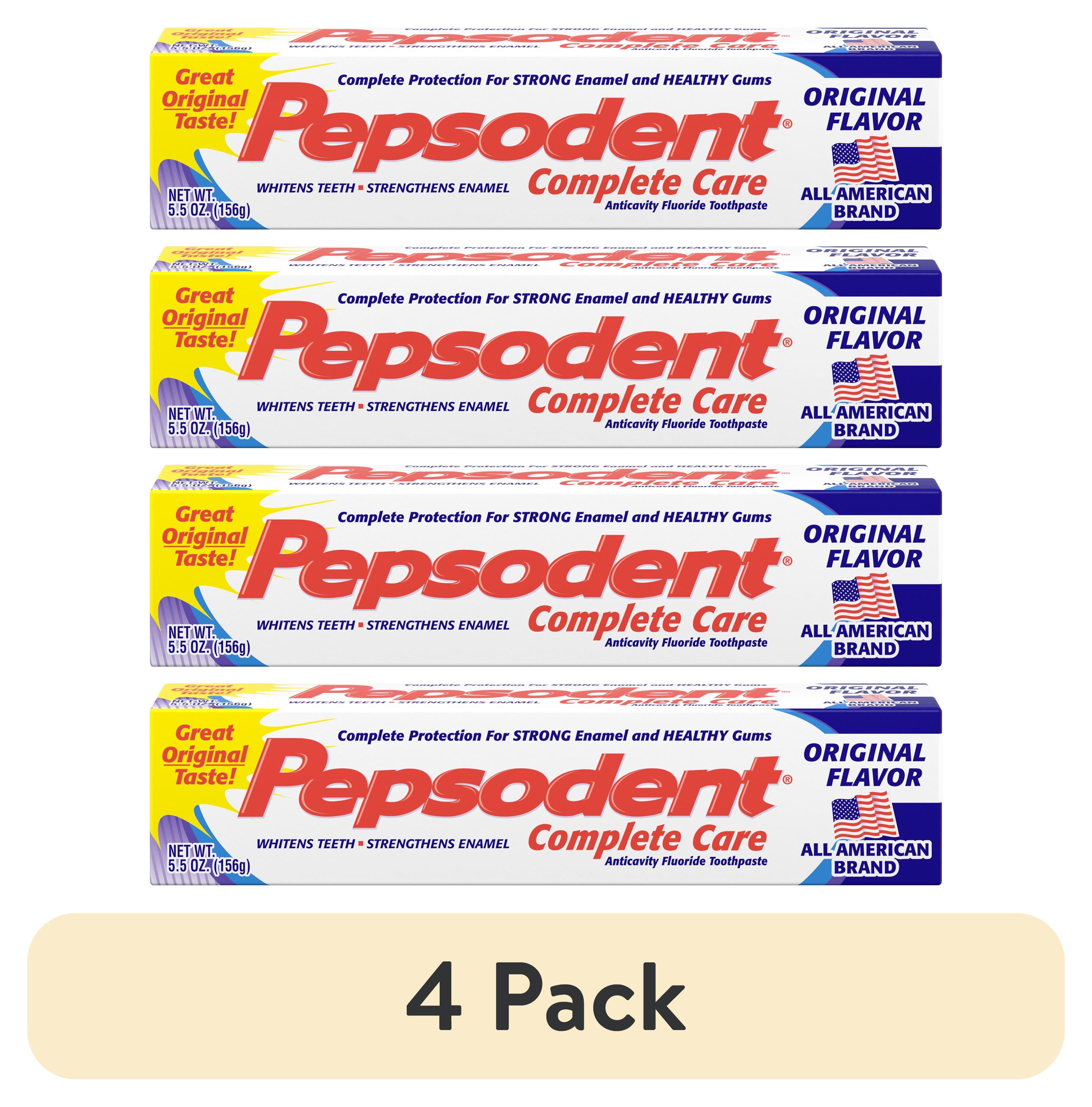 (4 pack) Pepsodent Complete Care Original Toothpaste 5.5oz - Walmart.com