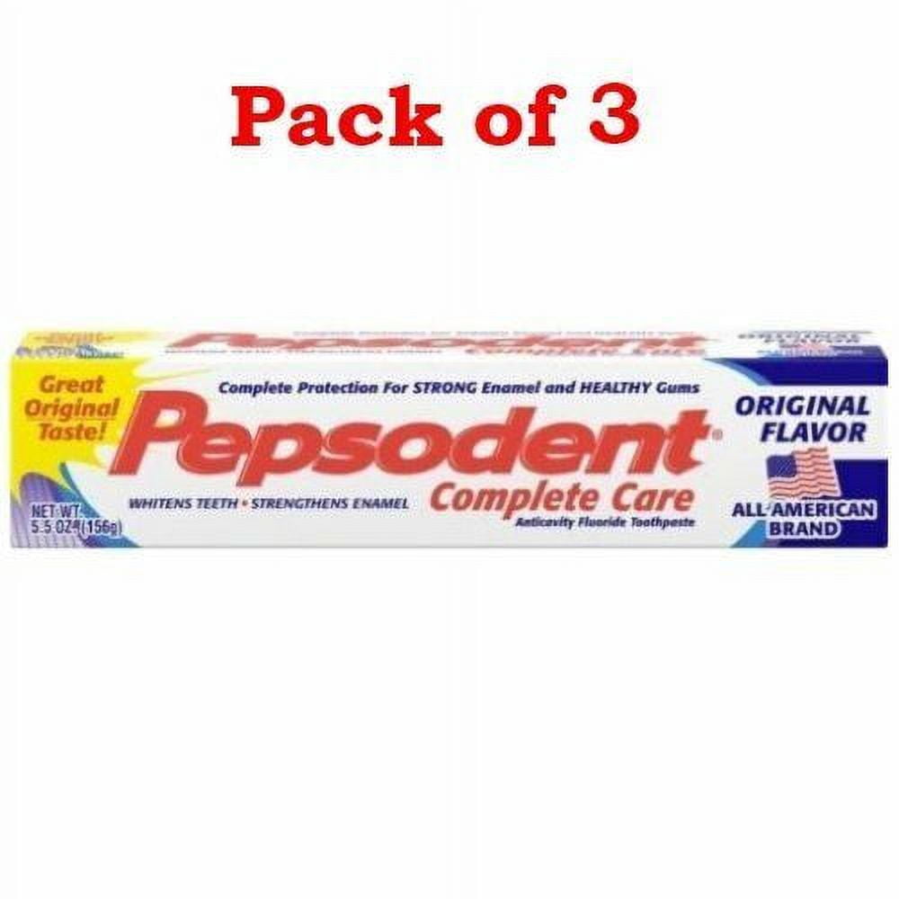 Pepsodent Complete Care Toothpaste, Original Flavor, 5.5 oz, Pack of 3 ...