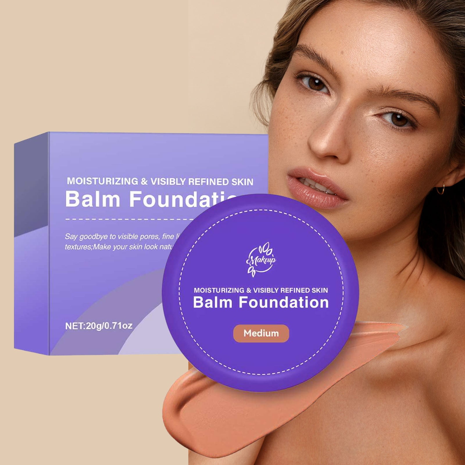 Peptide Bounce Balm Foundation, doll 10 peptide bounce balm,Hydrating, Age-Defying Makeup for ...