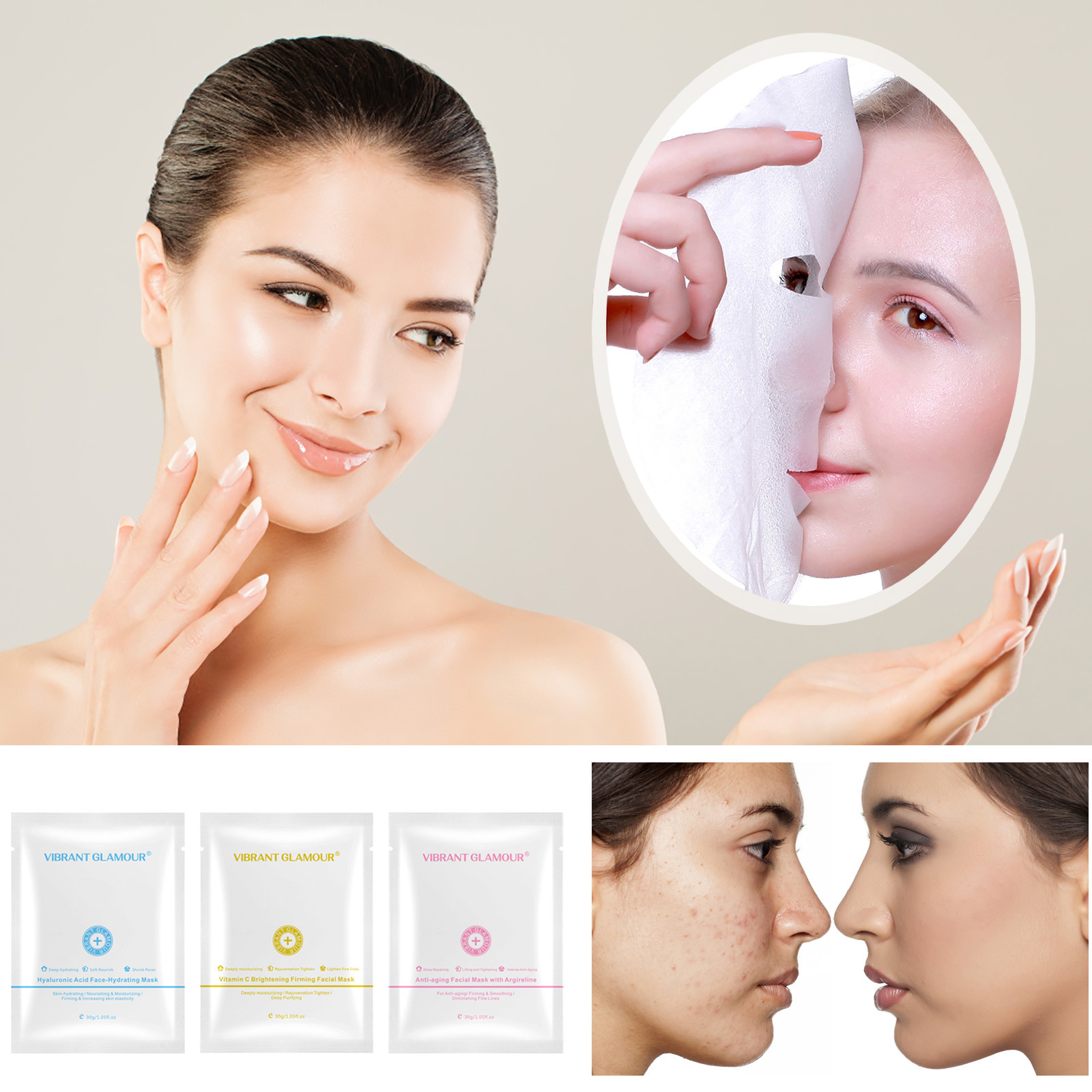 Peptide Lifting Mask, Hydrating Moisturizing Treatment, Reduces Fine ...