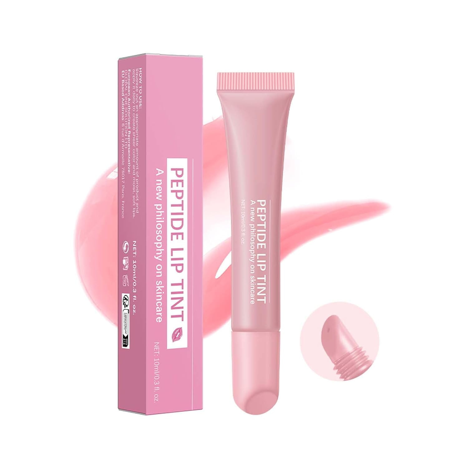 Peptide Lip Tint - Peptide Infused Lip Oil, Sheer Hydrating Tinted Lip ...