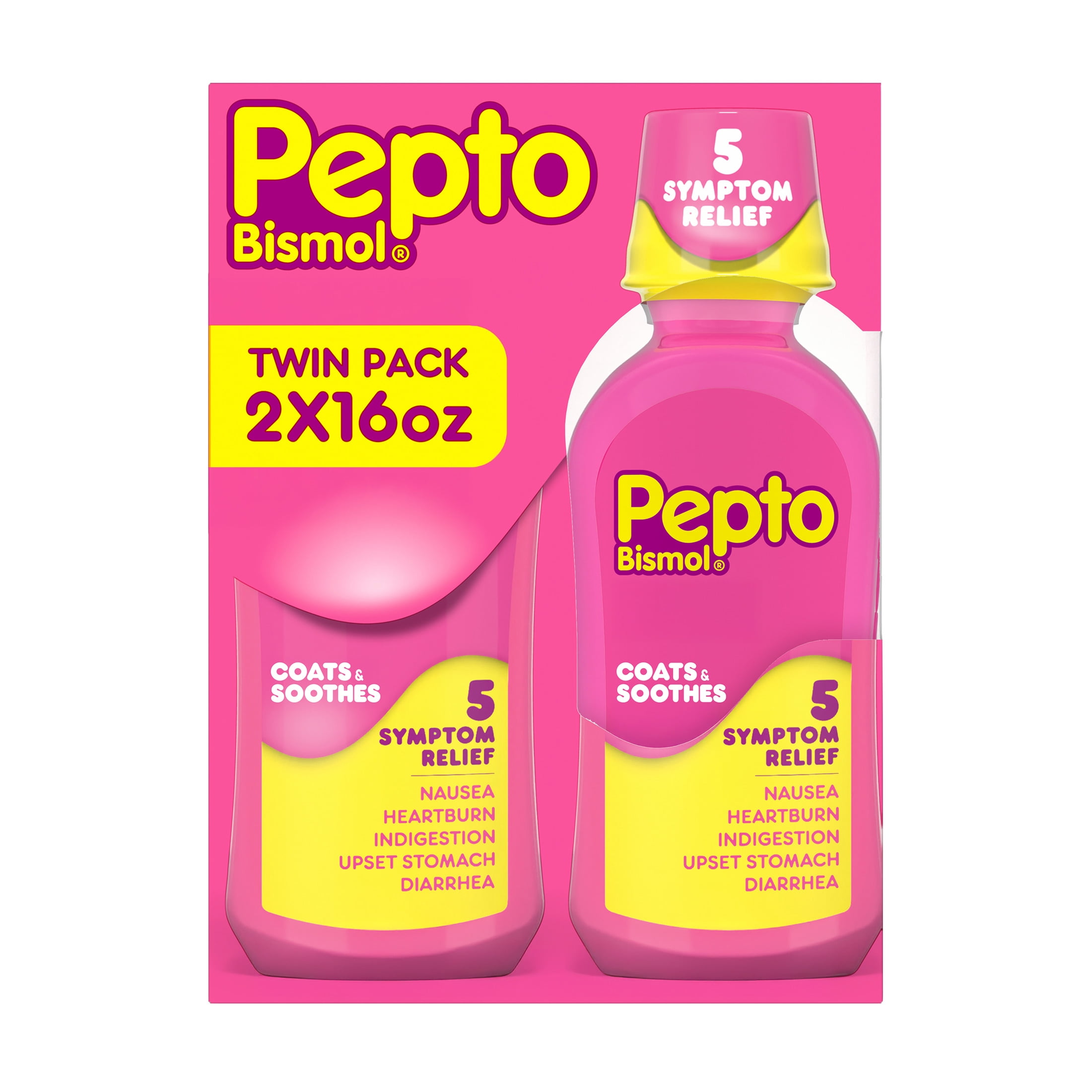 Pepto Bismol Liquid, Upset Stomach Relief, Stomach Relief, Anti ...