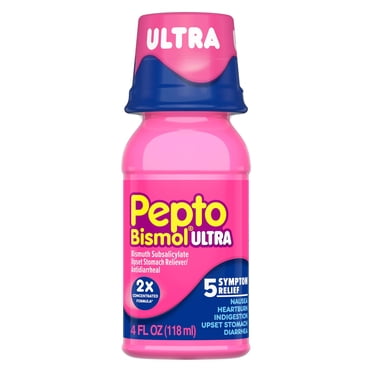 Pepto Bismol Liquid for Upset Stomach and Diarrhea Relief, Over-the ...