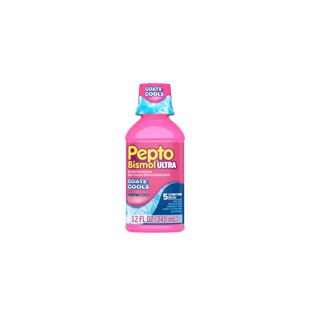 Pepto Bismol Ultra with Instacool Liquid 12 oz (Pack of 2) - Walmart.com