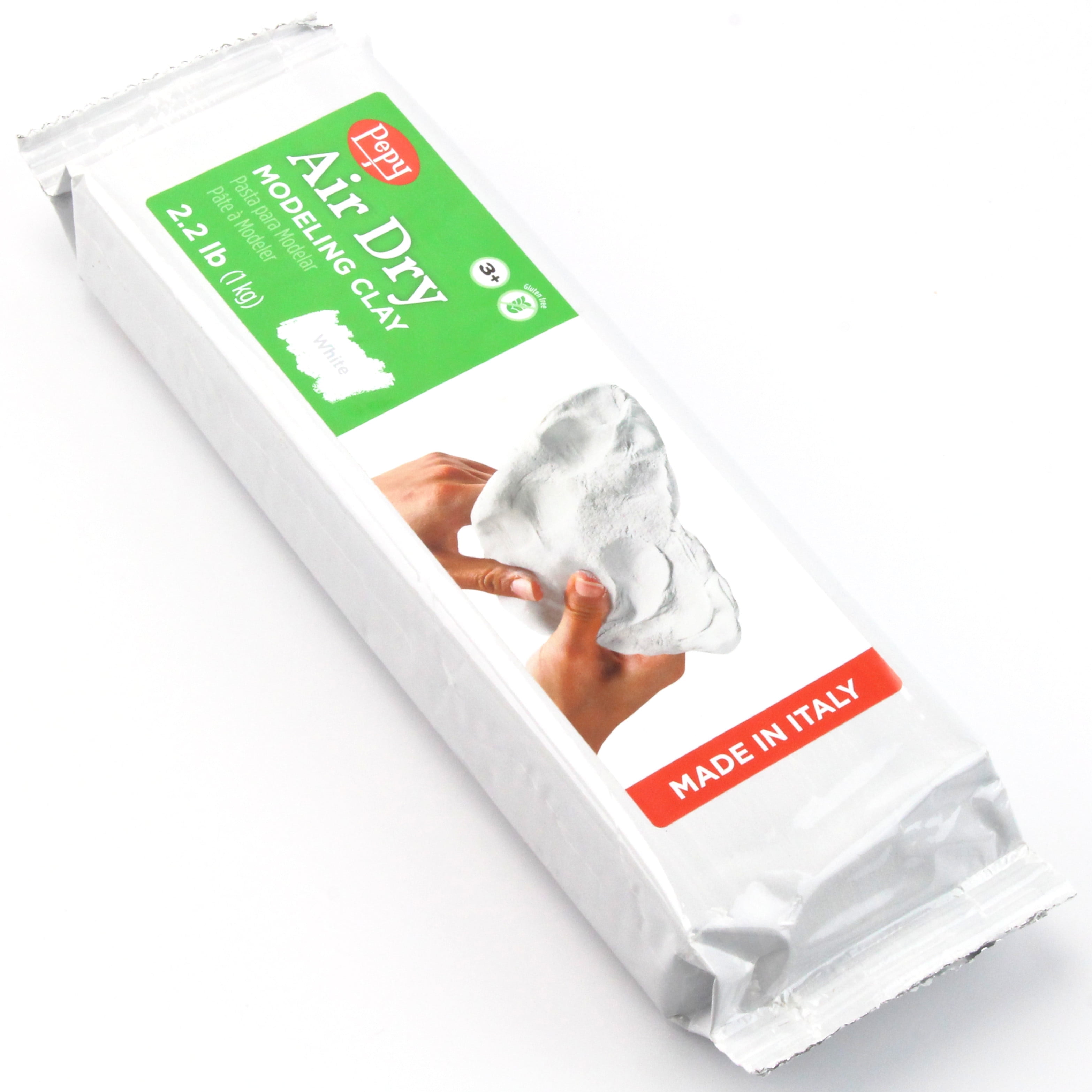 Pepy Premium European Air Dry Modeling Clay White 2.2 lb Bar, Easy to ...