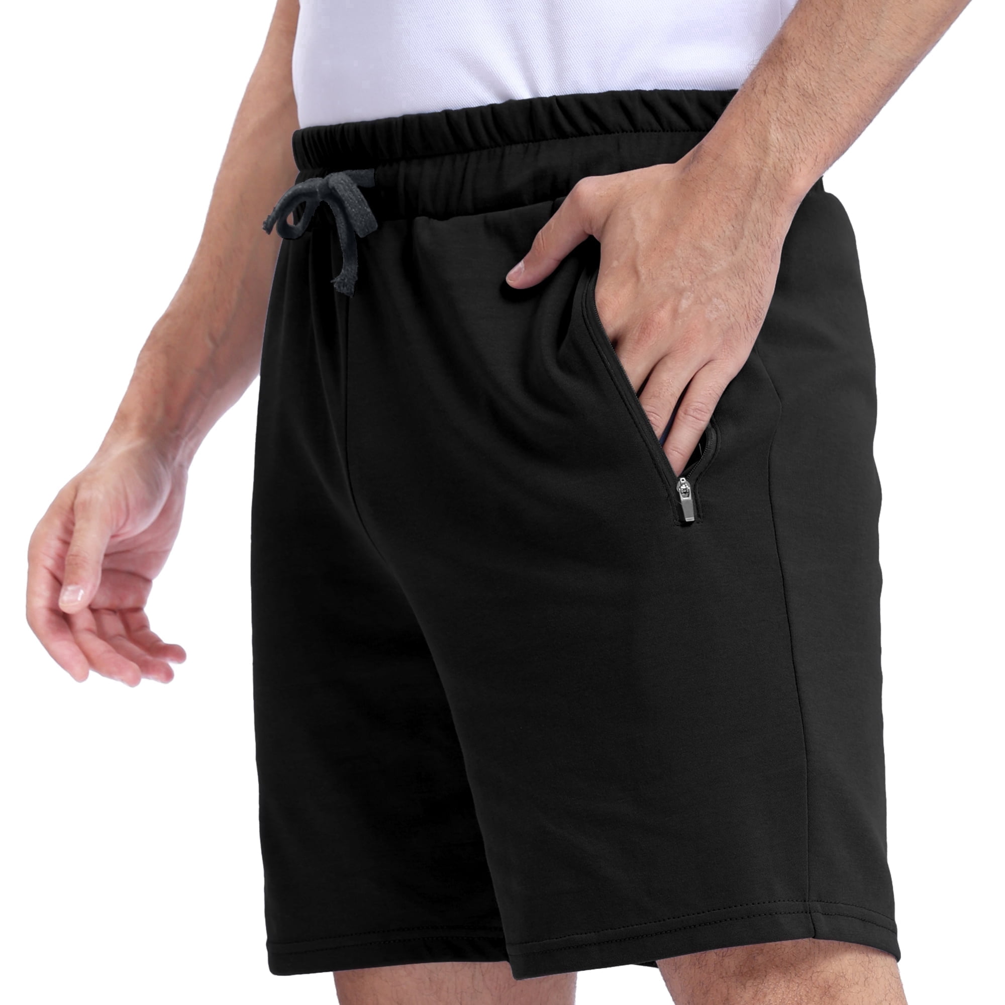 Pepypepy 100% Cotton Men’s Shorts with Zipper Pockets – Soft ...