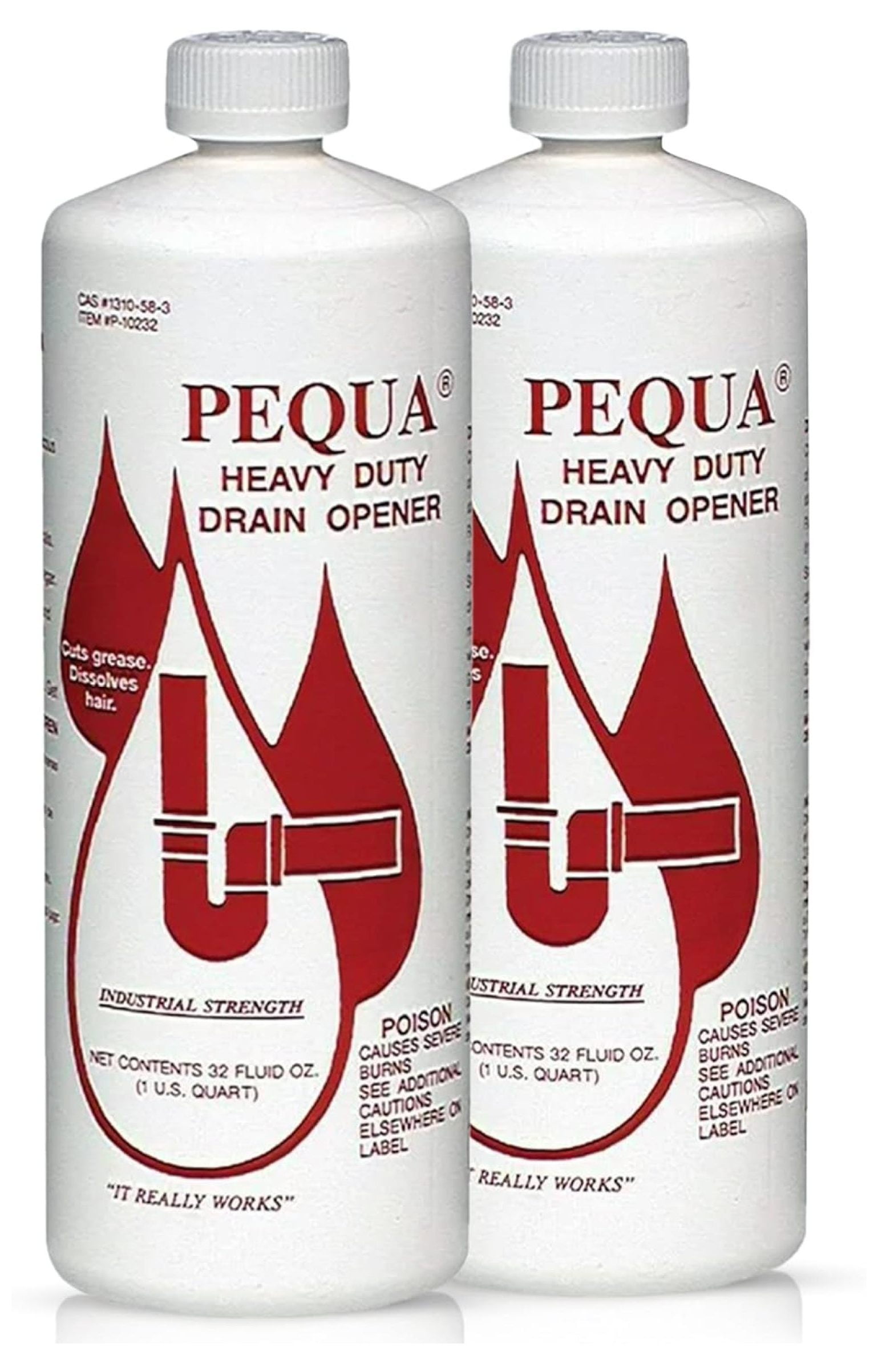 Pequa Heavy Duty Drain Opener, Non-Acid, Fast-Acting Formula ...
