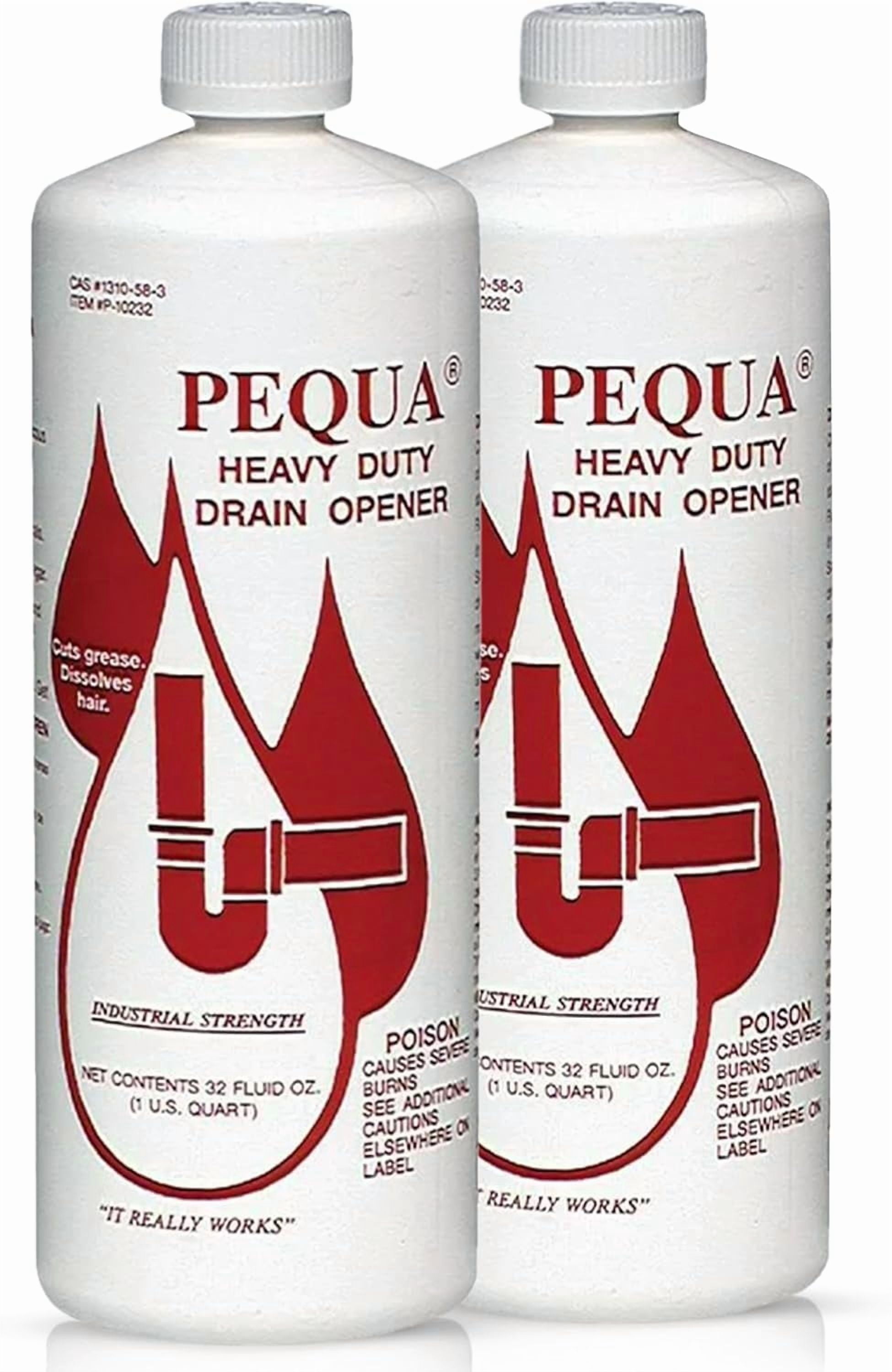 Pequa Heavy Duty Drain Opener, Non-Acid, Fast-Acting Formula ...