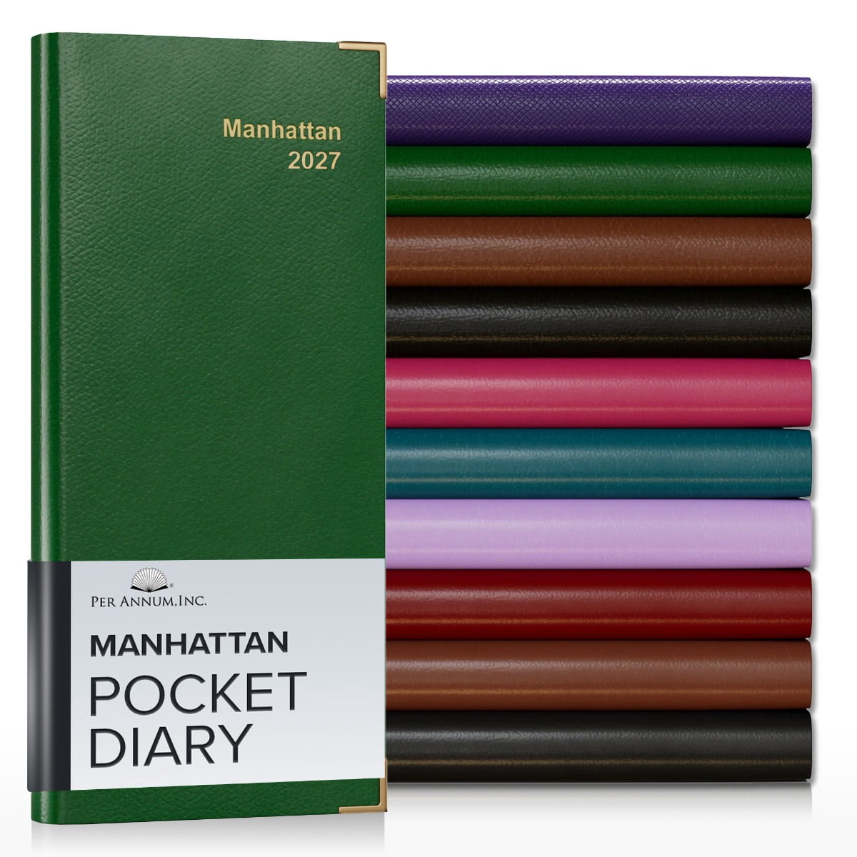 Per Annum Manhattan City Diary Planner 2027 - Monhegan Emerald - 7x3.25 ...